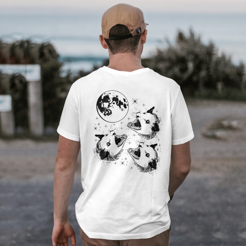 Three Possums Howling at Moon Svg, Opossum Lover Png, Funny Possum Svg ...