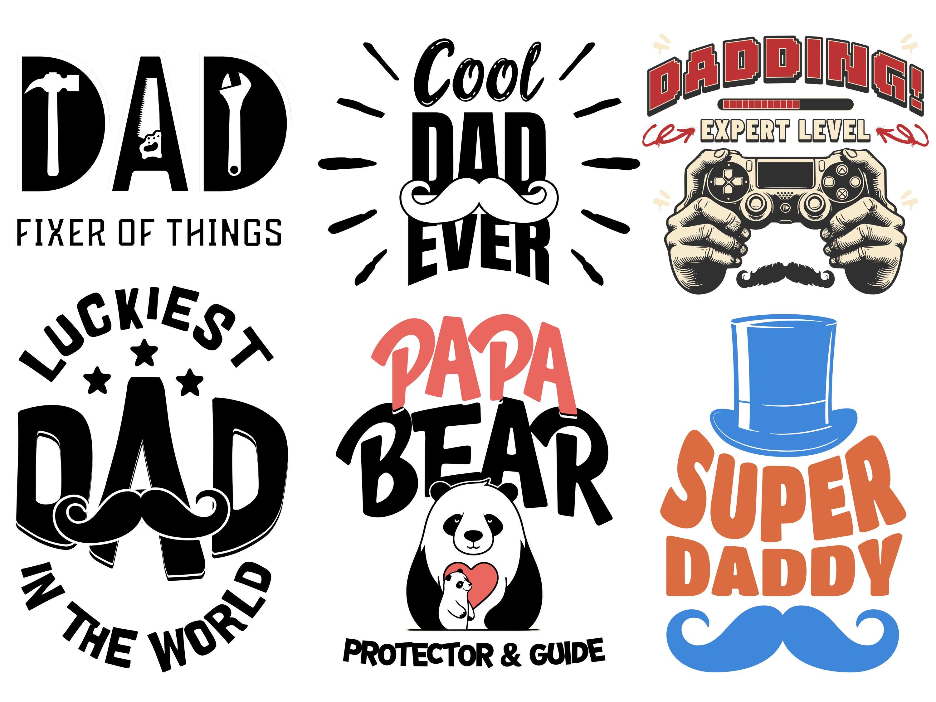 Father's Day Dad Life SVG Bundle +35 - Funny Designs for Dad, Papa ...