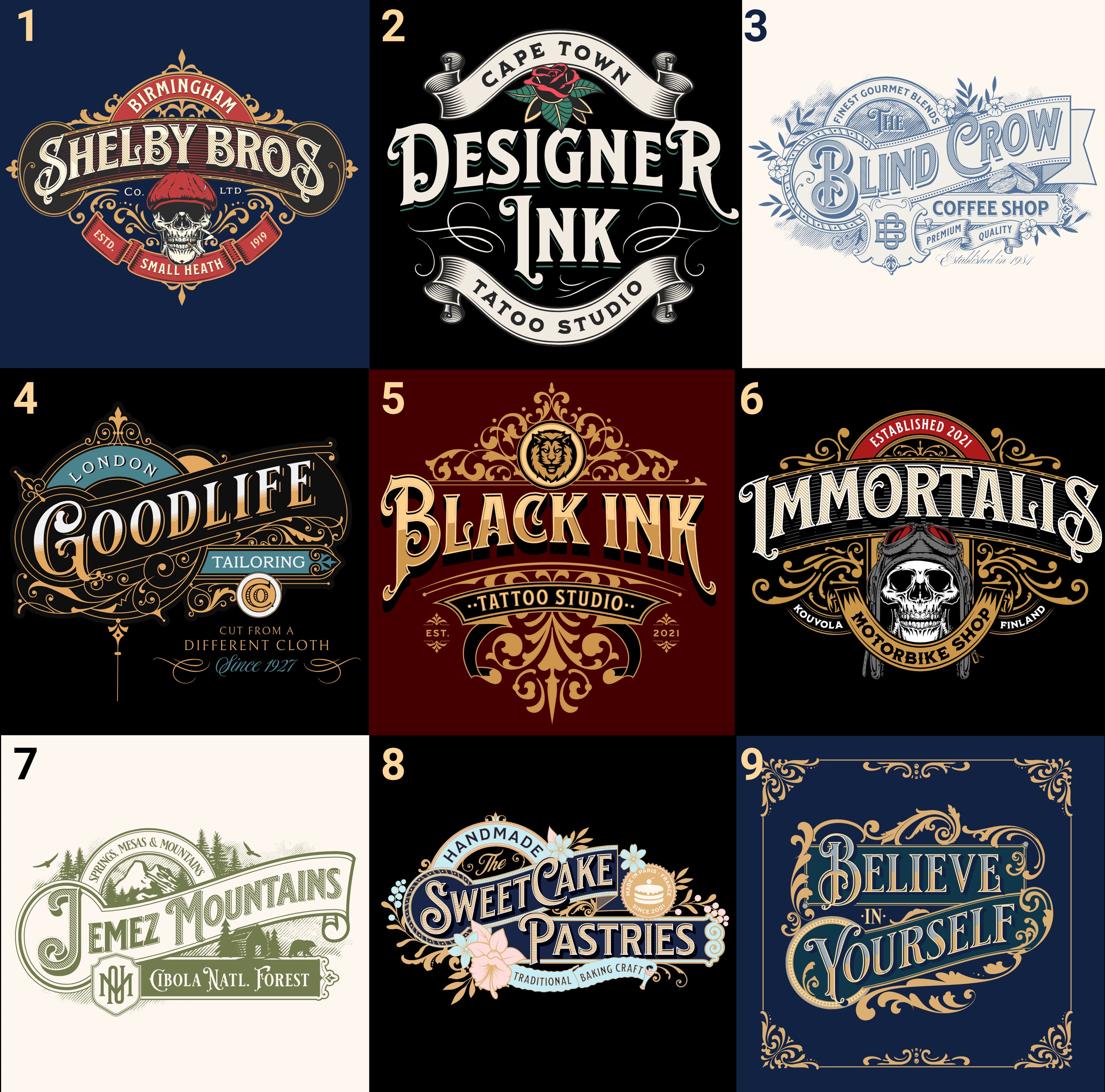 Custom Logo Designs - Professional Logo Designer - Victorian Style Logo Boutique Logo Design ...