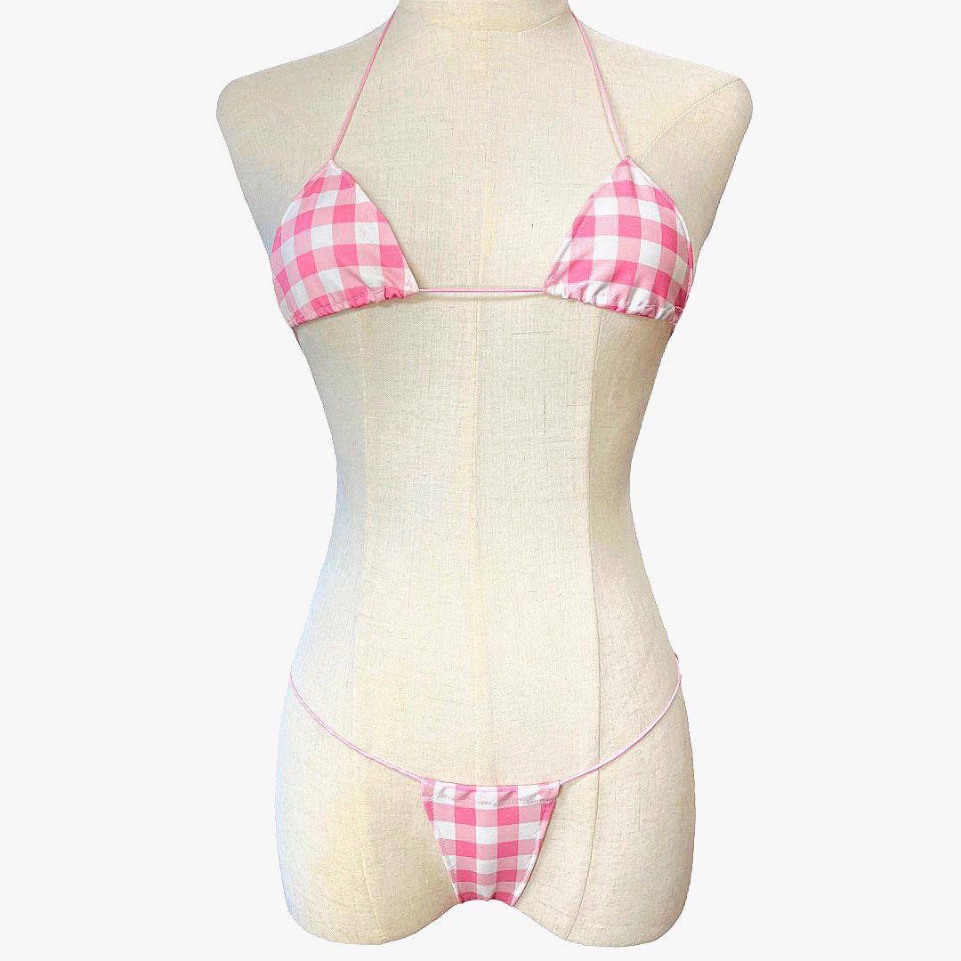 Pink Gingham Microkini - Etsy