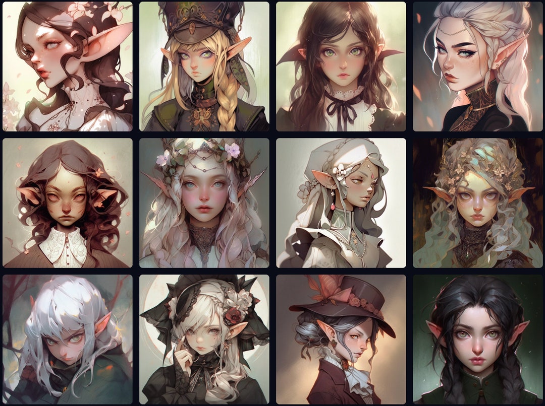 Victorian Elves Portrait 12 Pieces - Etsy