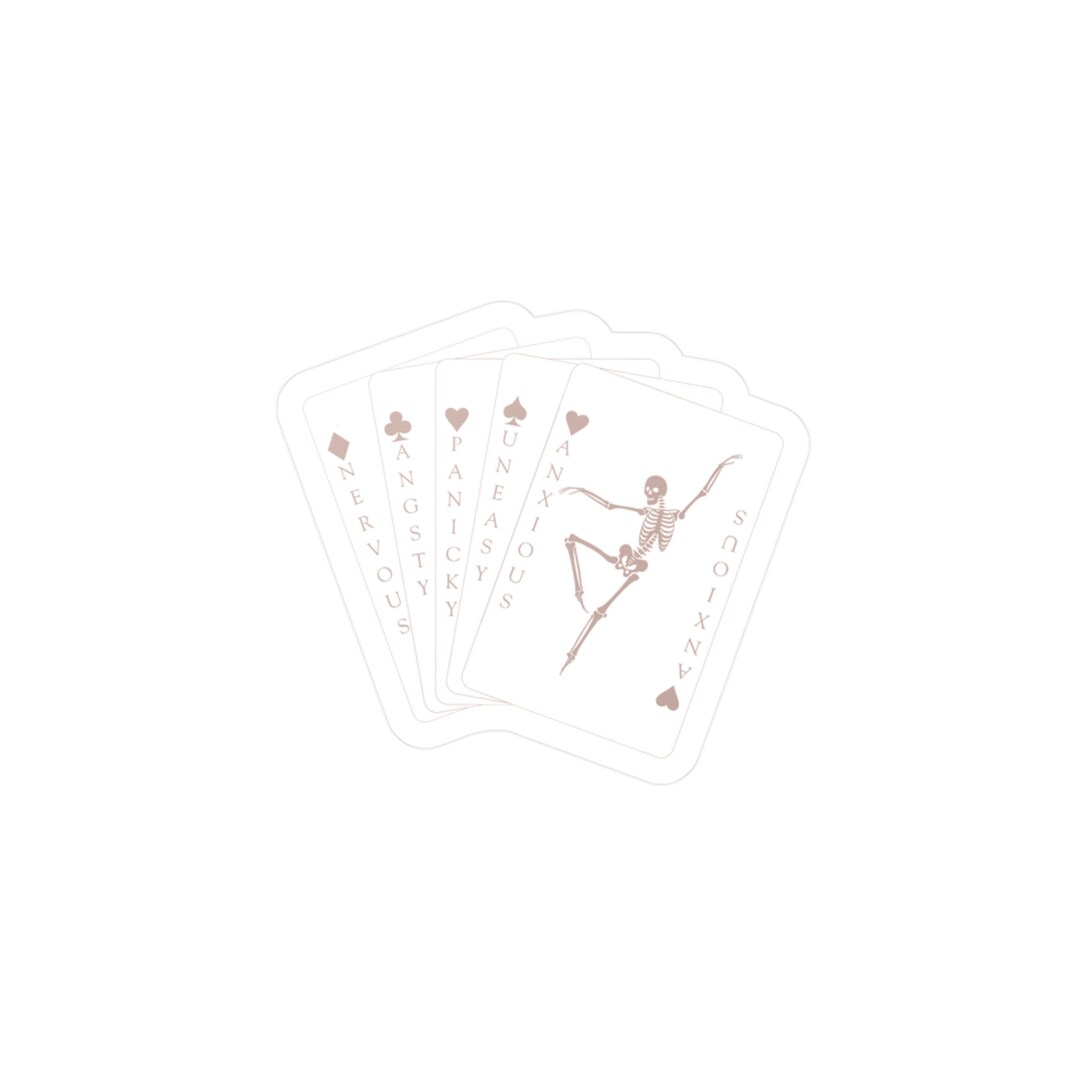 Deck of Cards White Sticker, Playing Card Sticker, Ultra Soft ...