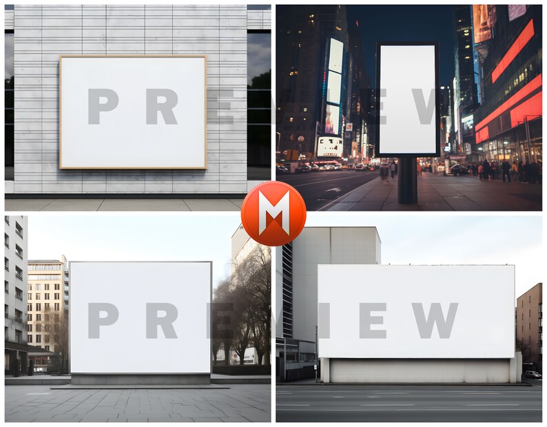 Public Advert Billboard Mockups | PSD Smart Objects | PNG | Instant ...