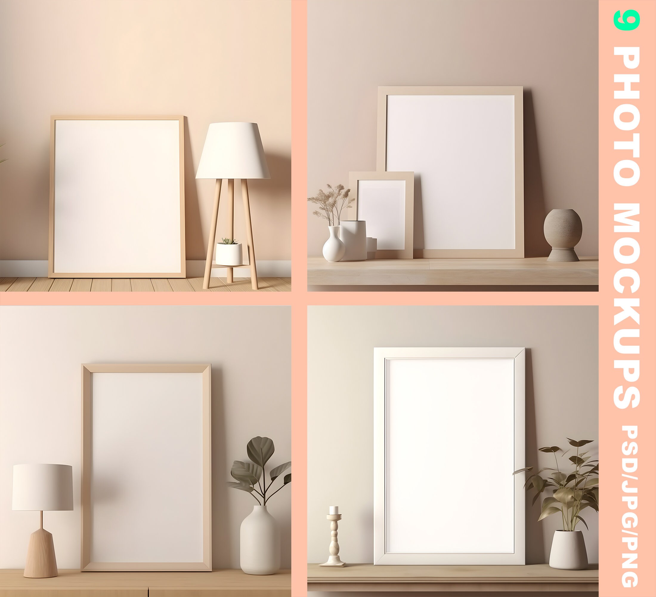 9 Smart Object Photo Mock-ups Bundle | Psd / Png / Jpeg | Smart Objects ...