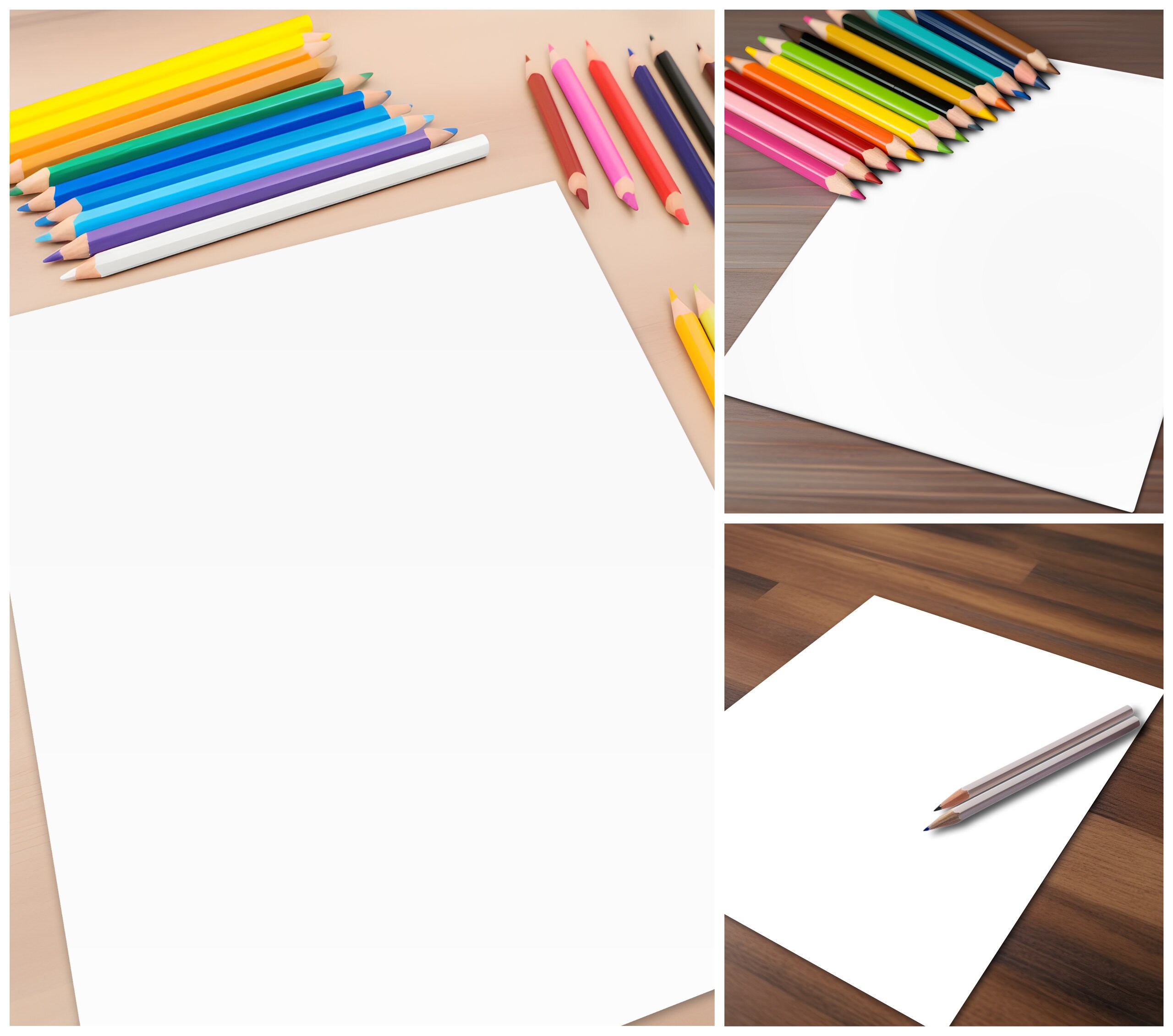 Pencil Drawing Mock-up Bundle | 6 PSD Smart Objects | PNG | Instant ...