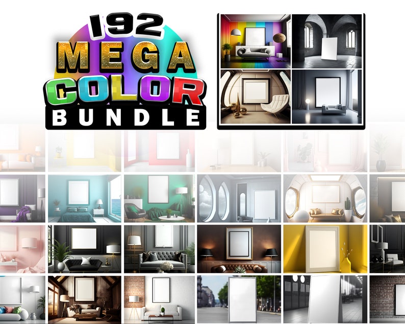 192 All Color PSD Photo Mockups Bundle | Instant Download | Smart ...