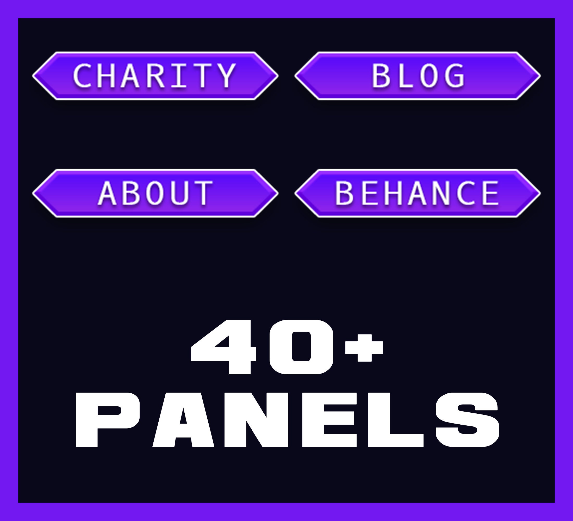 Animated Stream Overlay Package Twitch, OBS, Streamelements, purple ...