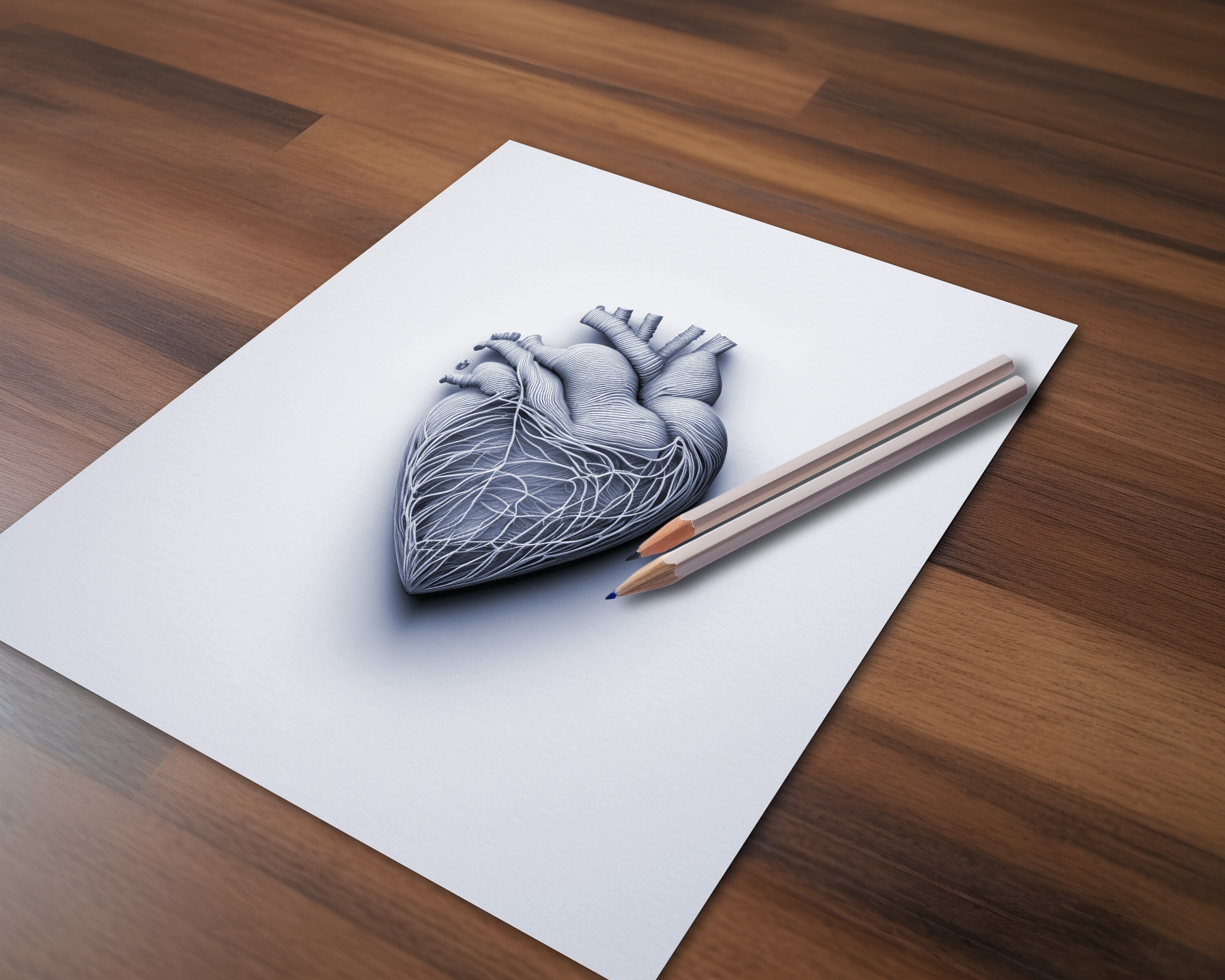 Pencil Drawing Mock-up Bundle | 6 PSD Smart Objects | PNG | Instant ...