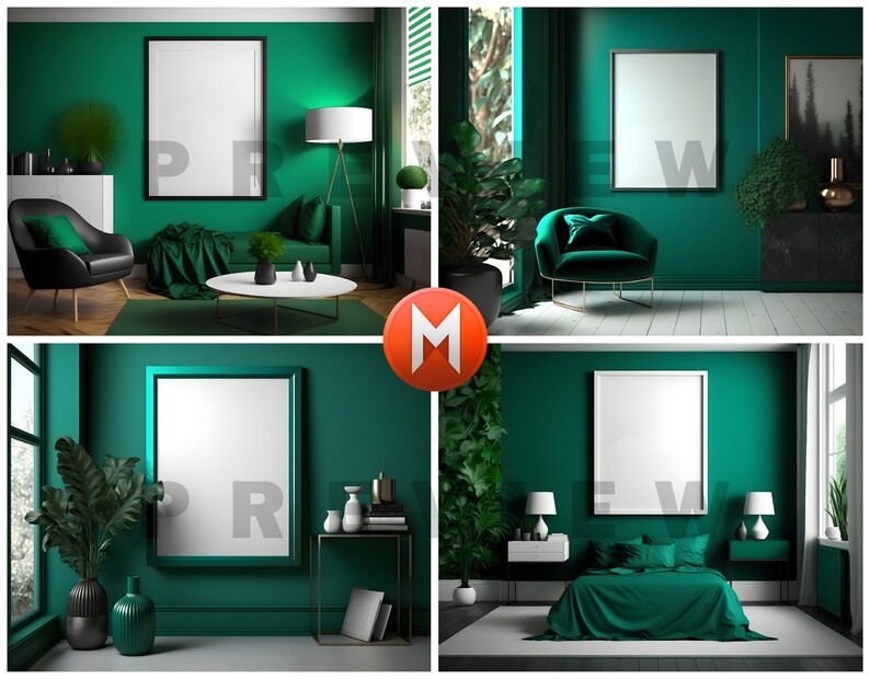Green Photo Mock-up Bundle | PSD Smart Objects | PNG | Instant Download ...