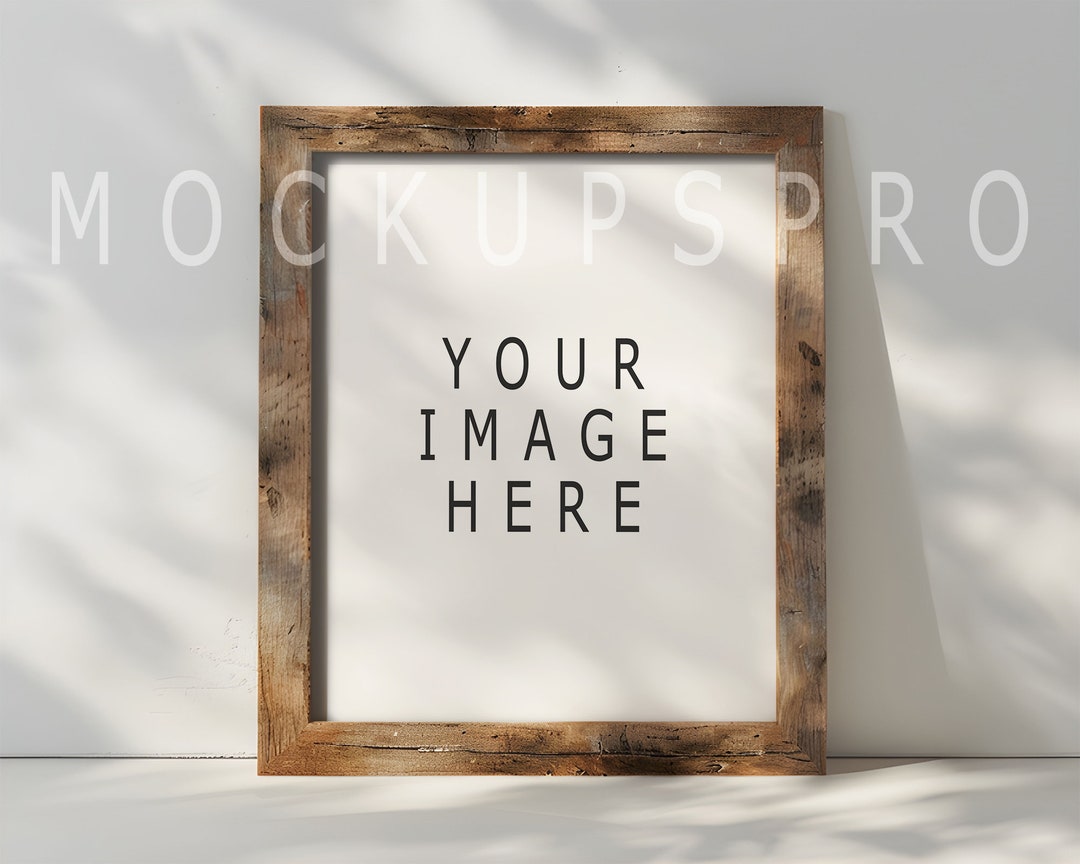 Vertical Mockup, Modern Wood Mockup, Wooden Mockup Frame, Wood Mock Up ...