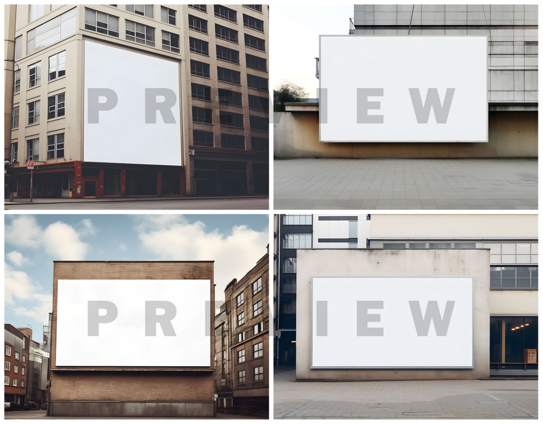 Public Advert Billboard Mockups | PSD Smart Objects | PNG | Instant ...