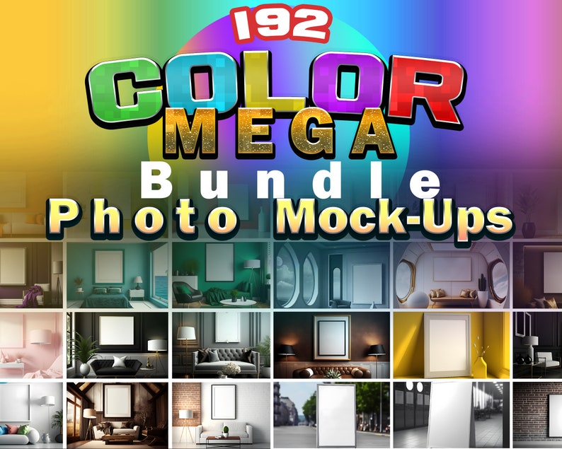 192 All Color PSD Photo Mockups Bundle | Instant Download | Smart ...