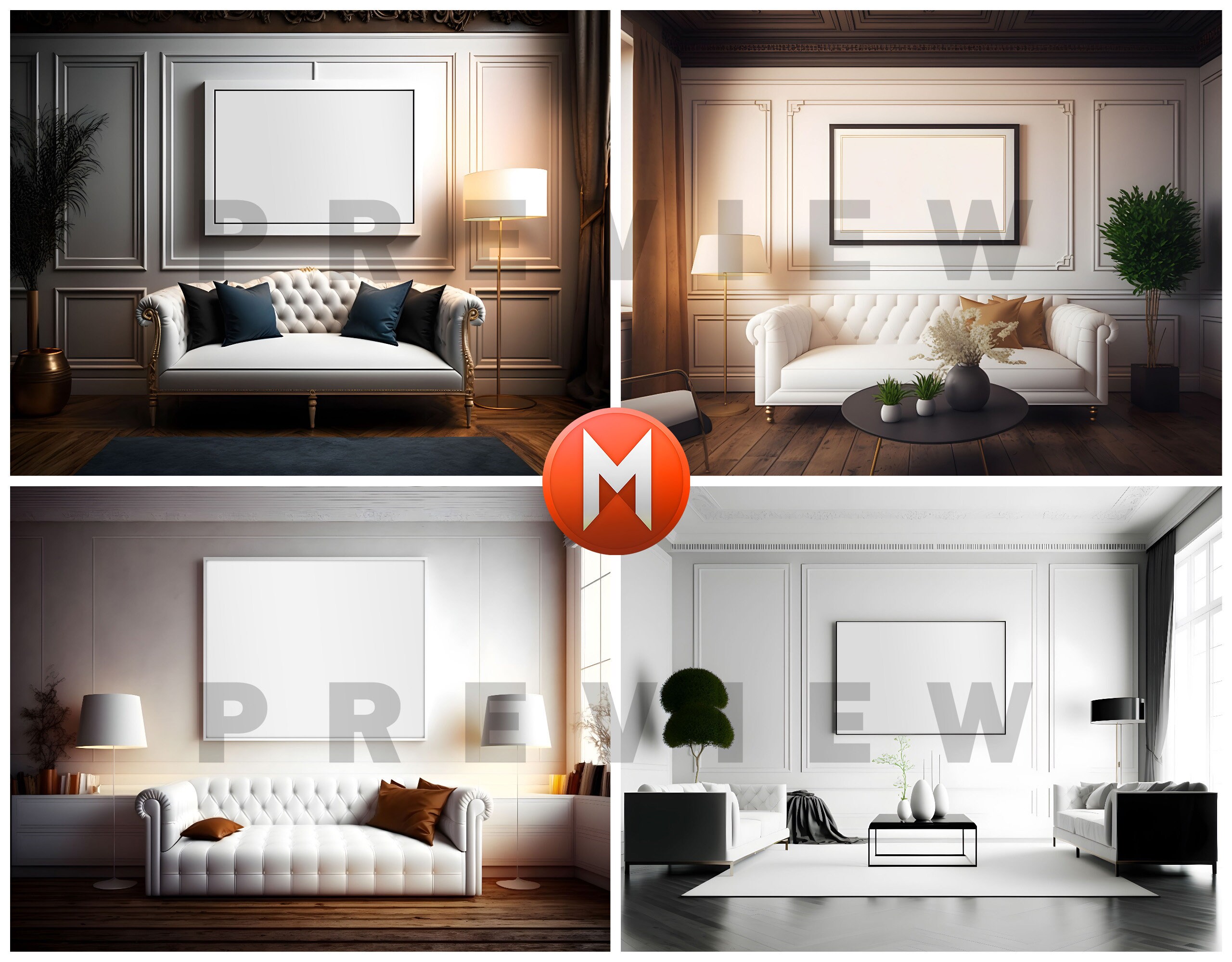 Landscape Photo Mock-up Bundle | PSD Smart Objects | PNG | Instant ...