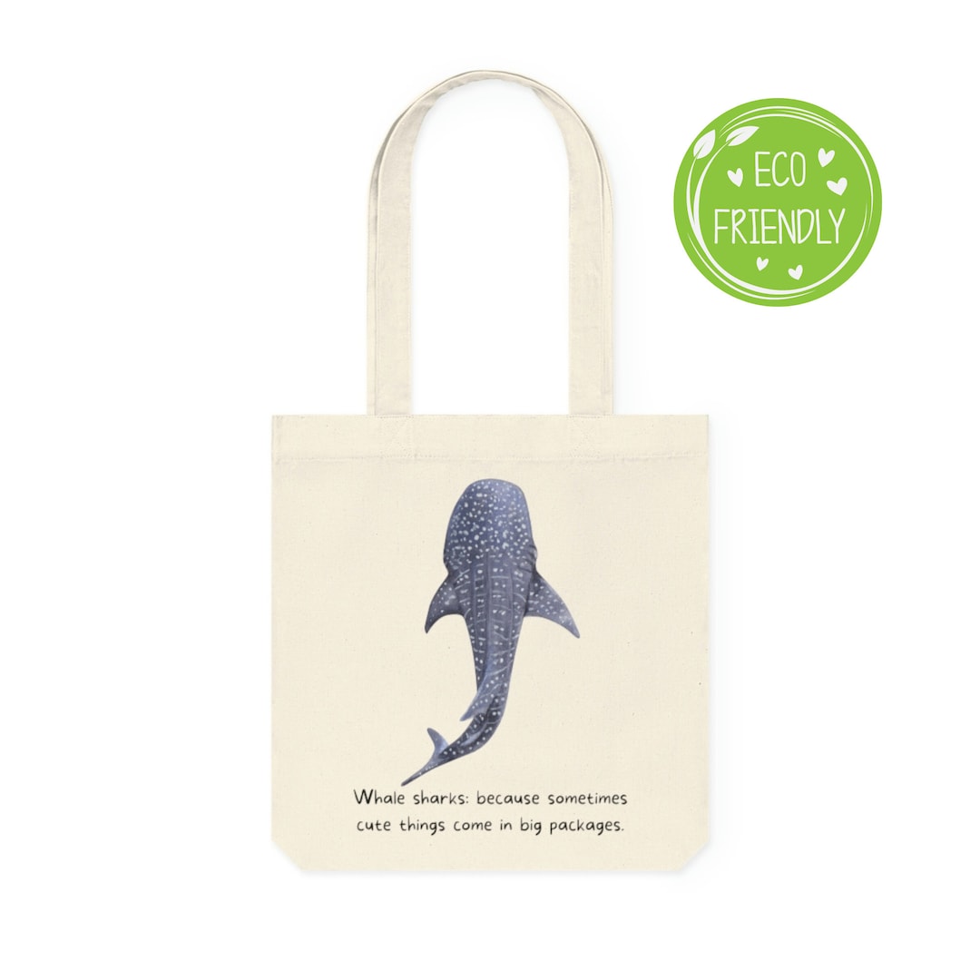 Eco Friendly Whale Shark Tote Bag for Ocean Lover Recycled Woven Tote ...