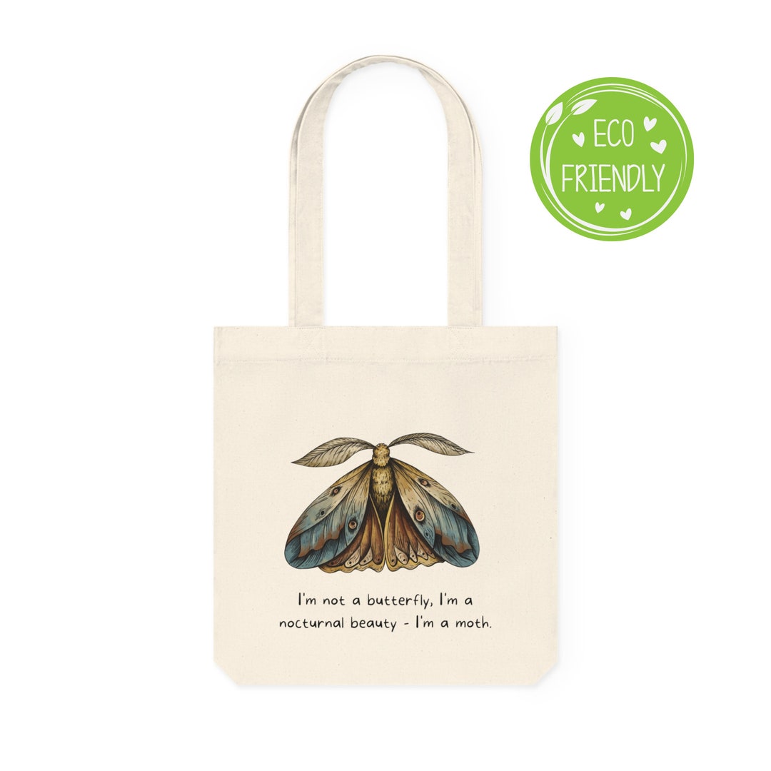 Eco Friendly Moth Tote Bag for Women Goblincore Gifts Luna Moth Gifts ...