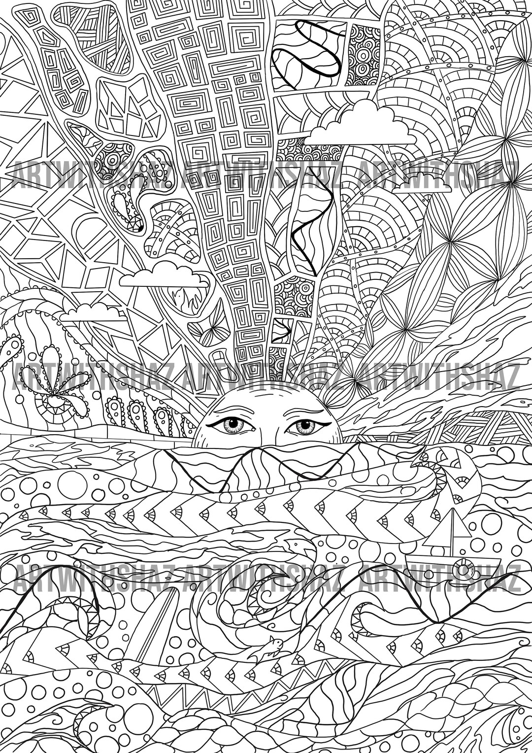 Adult Colouring Page, Chill Activity - Etsy Australia