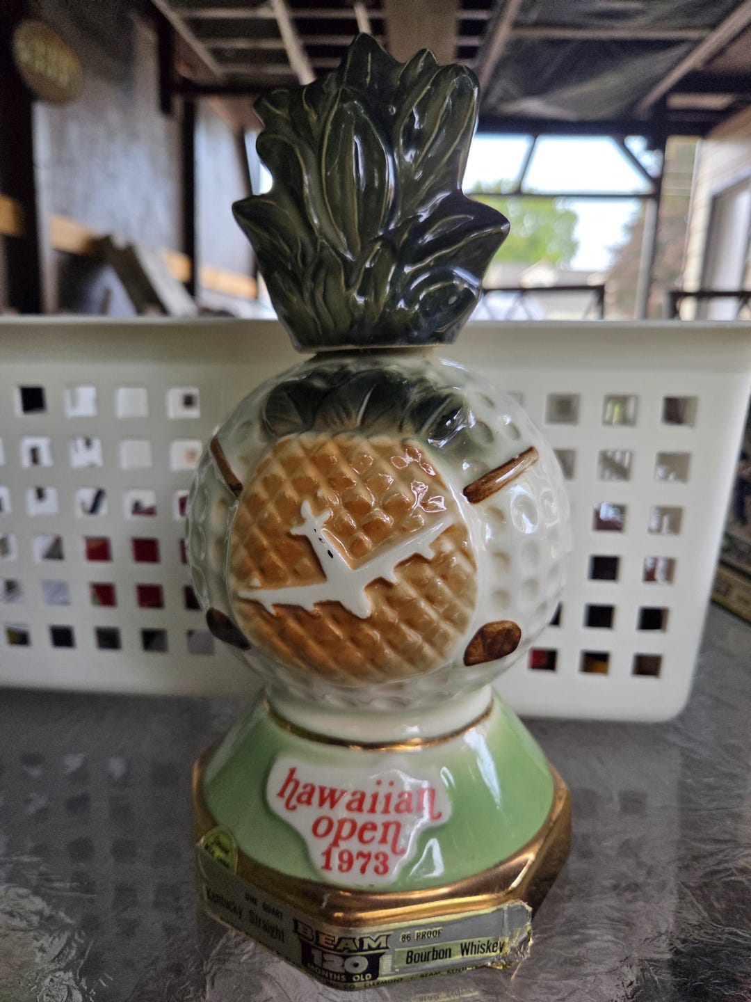Vintage Jim Beam 1972 Hawaiian Open Golf Decanter (empty/broken Cork ...