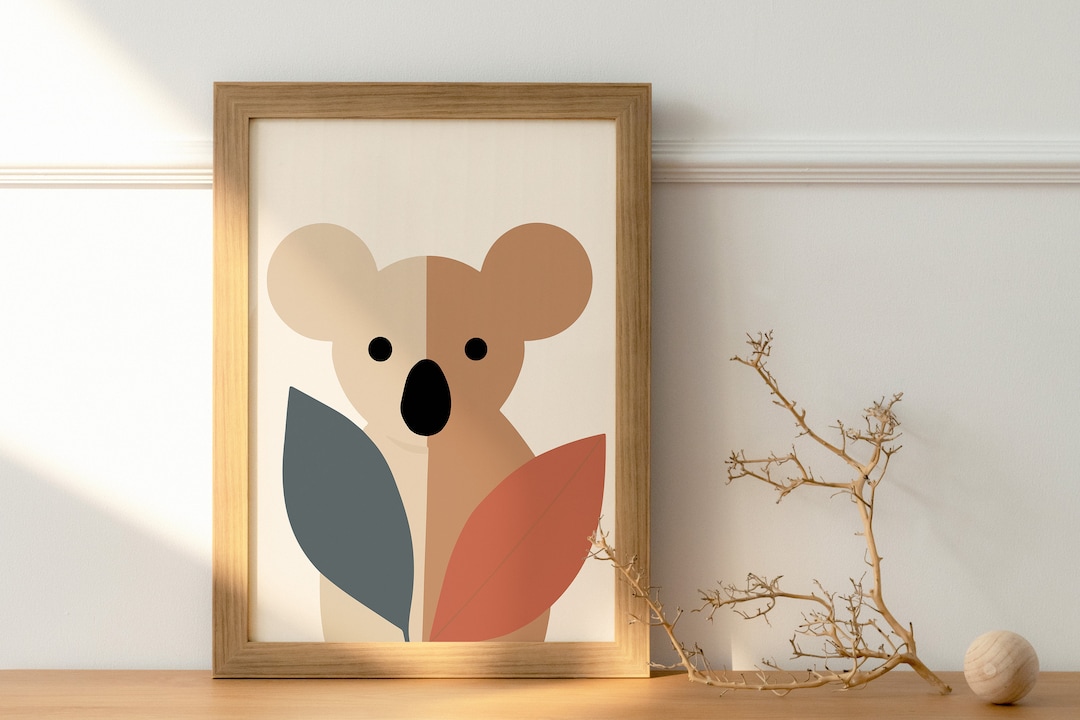 Koala Bear Print Digital Wall Art - Etsy
