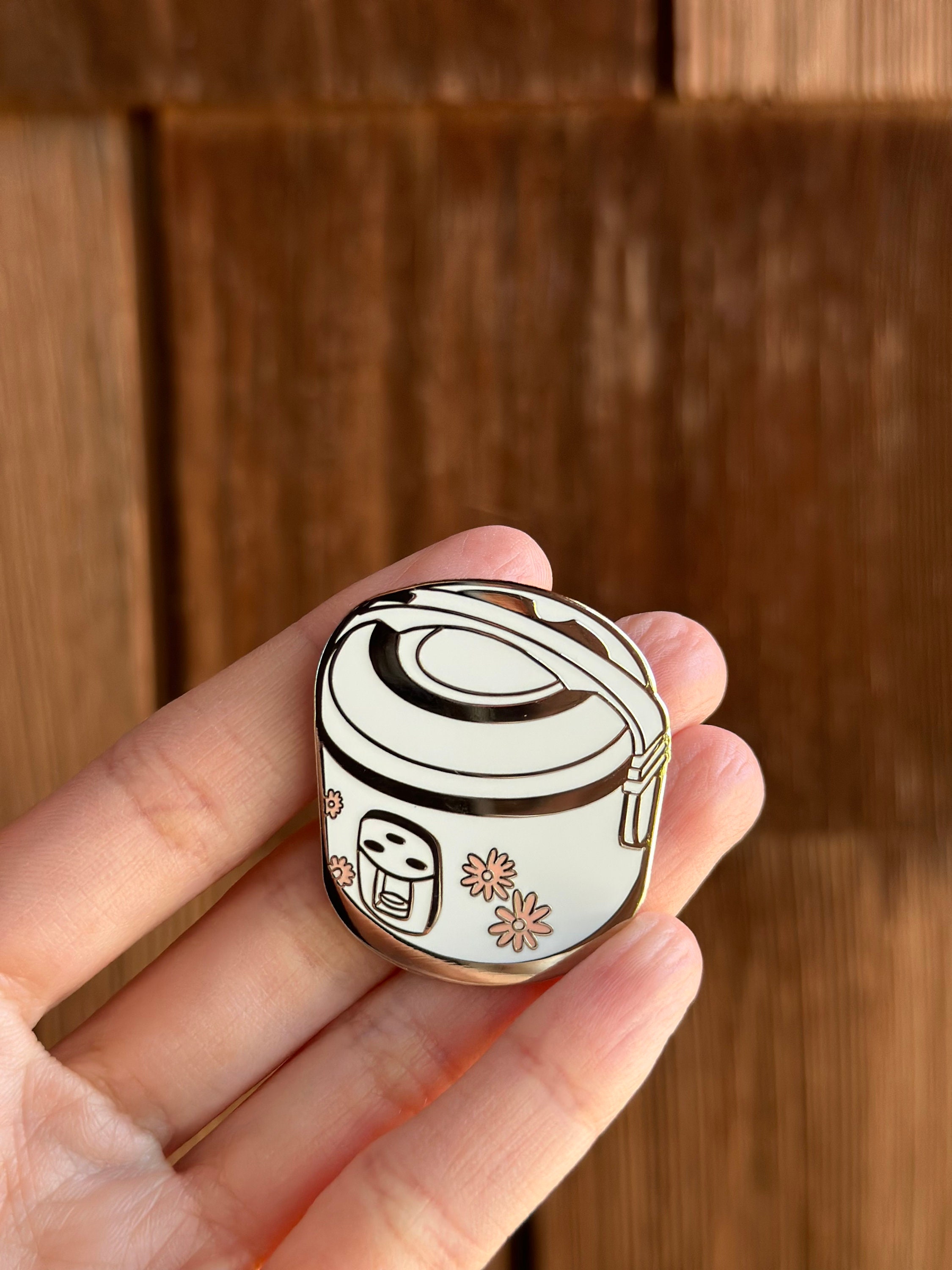 Rice Cooker With Floral Designs | Filipino Enamel Pin - Etsy