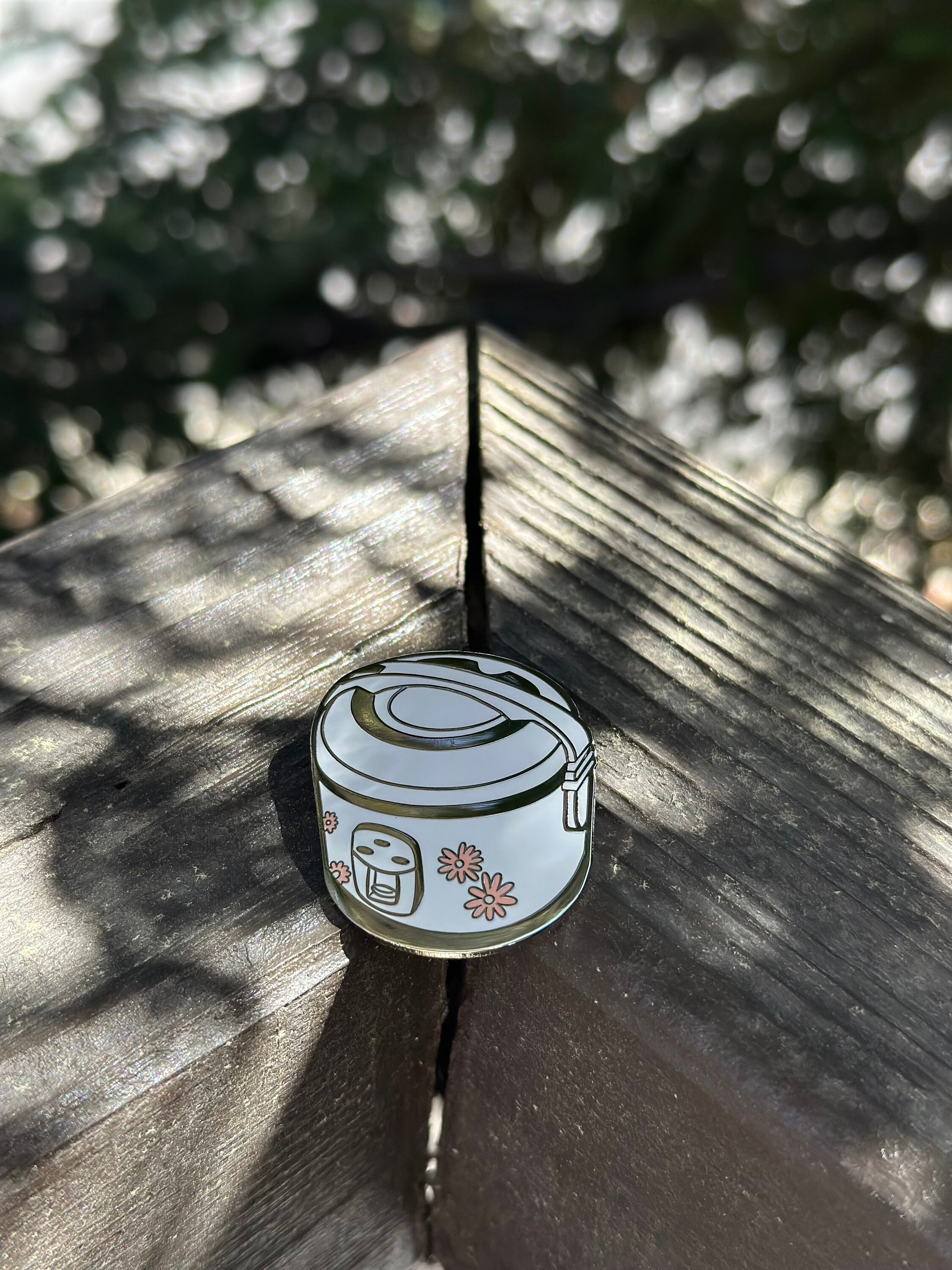 Rice Cooker With Floral Designs | Filipino Enamel Pin - Etsy