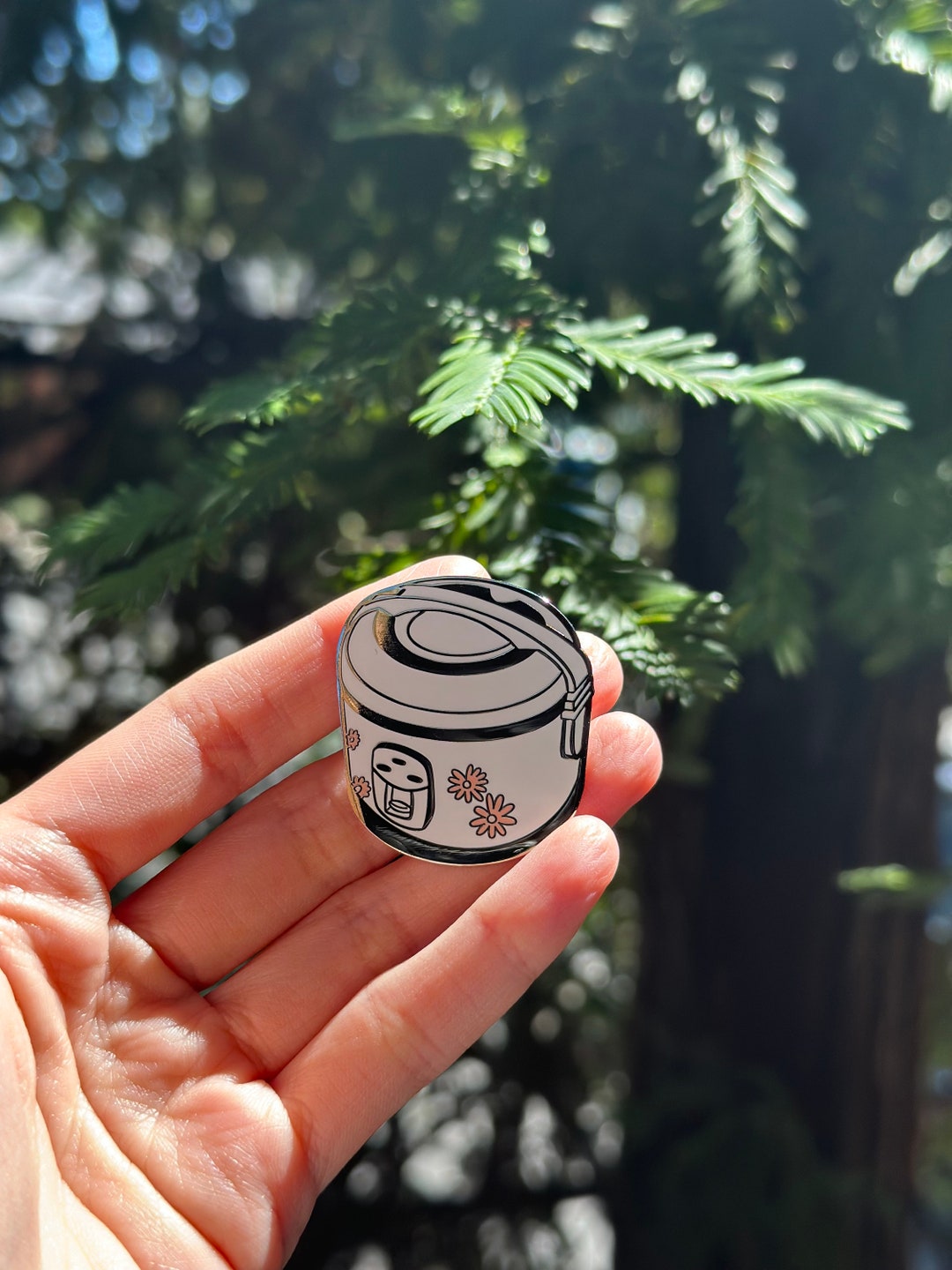 Rice Cooker With Floral Designs | Filipino Enamel Pin - Etsy