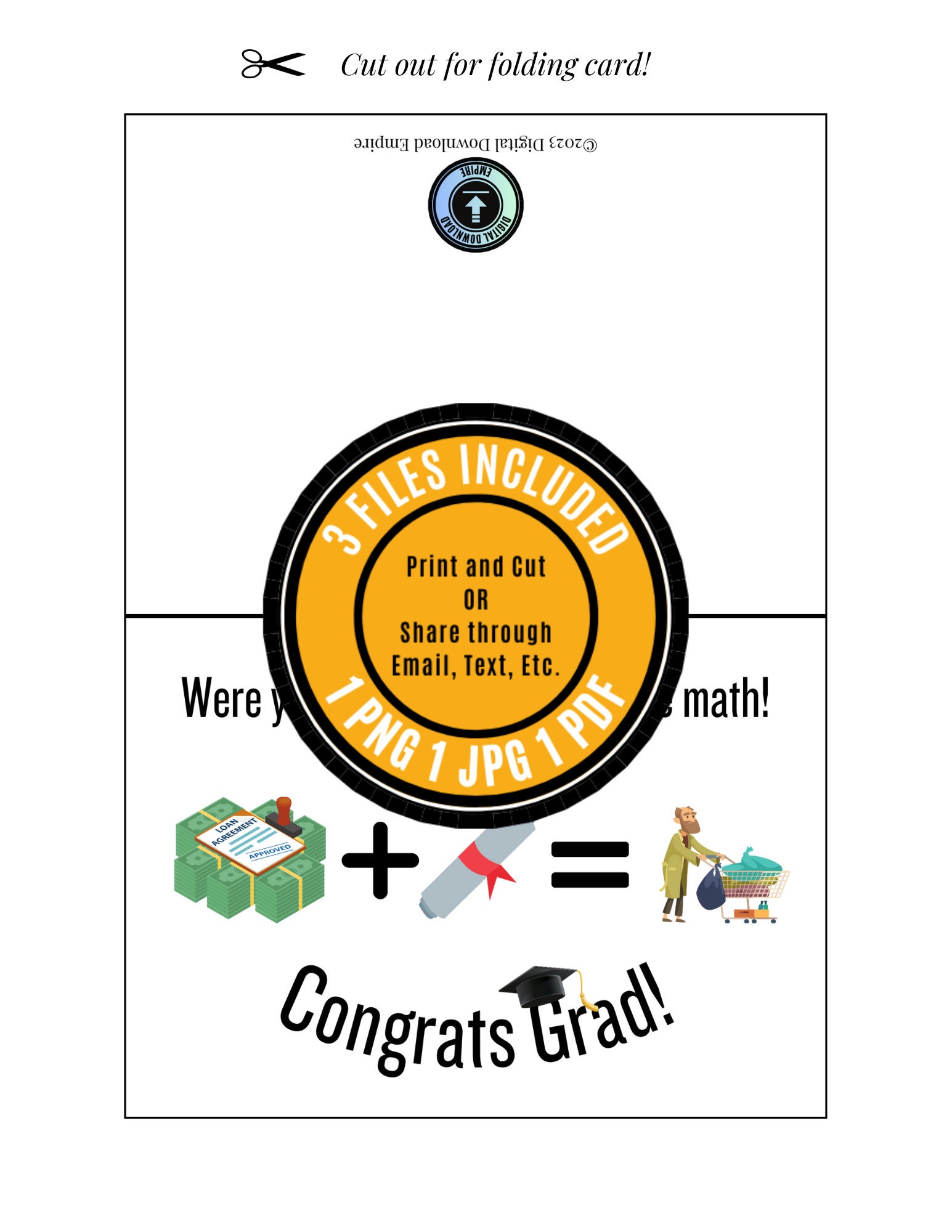 Funny Graduation Card Printable Graduation Gift Funny Graduation Gift ...