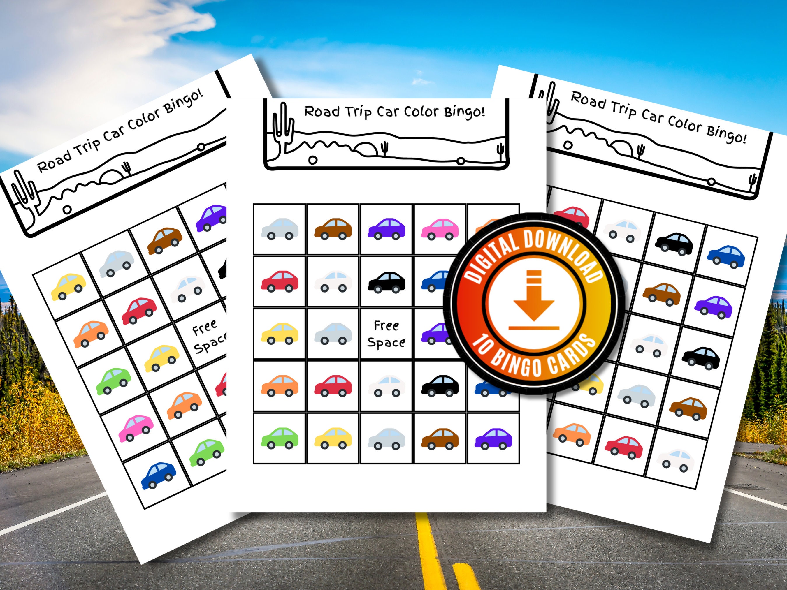 Road Trip Bingo Printable Activity for Kids Fun Road Trip - Etsy Australia