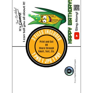 It's Corn Funny Birthday Card Printable Download Funny Its Corn ...