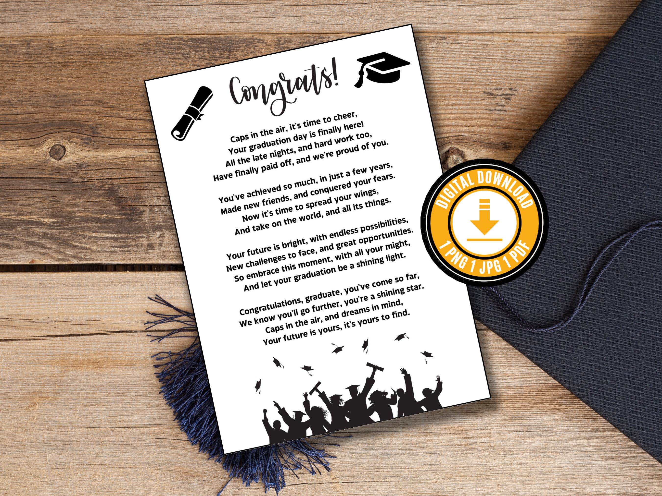 Graduation Card Poem for Graduate Cards for Him Graduate Cards for Her ...