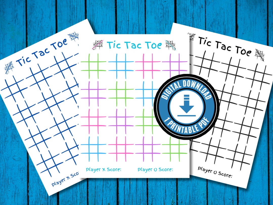 Tic Tac Toe Game Sheets: Fun Road Trip Printable (PDF) - Etsy