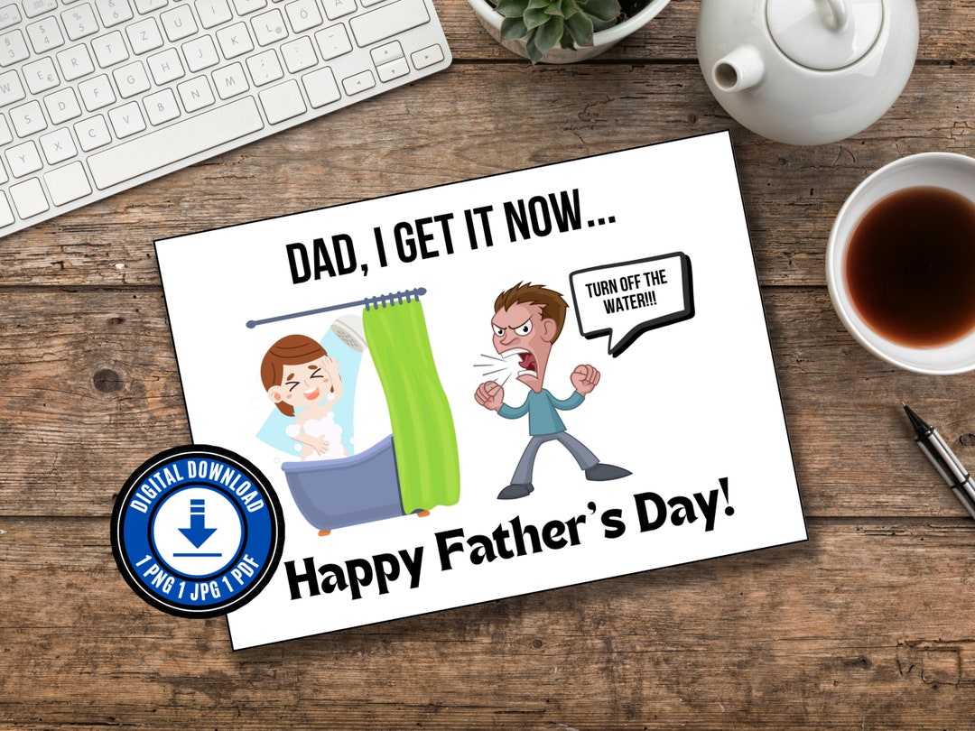 Funny Father's Day Card Printable Funny Fathers Day Card From Daughter ...