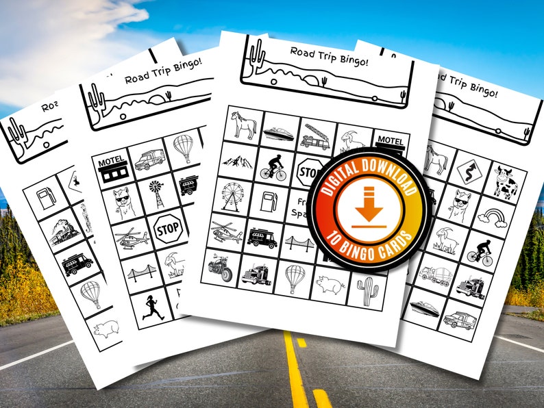 Road Trip Bingo: Fun Car Ride Activity (digital Download) - Etsy