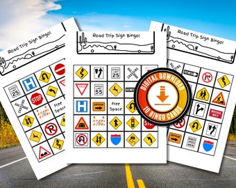 Road Trip Bingo Printable Activity for Kids Fun Road Trip Bingo Cards ...