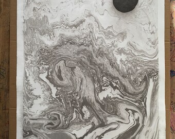 Original Suminagashi Artwork - Etsy