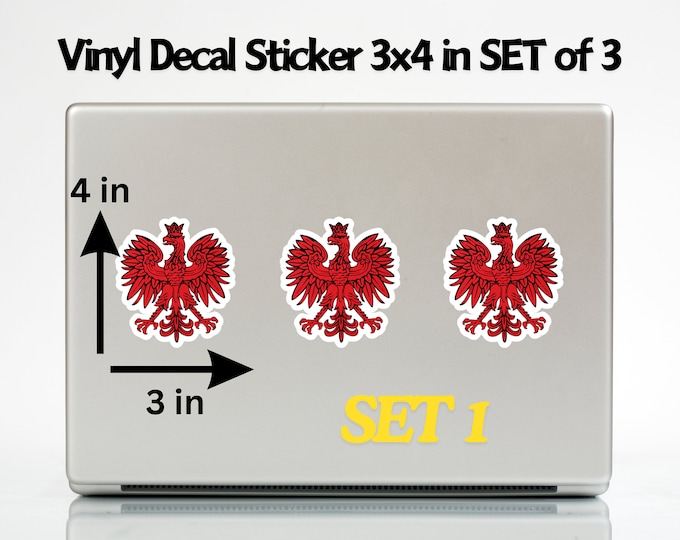 Polish Eagle Map Flag Poland Polska Car Body Window Bumper Vinyl Decal ...