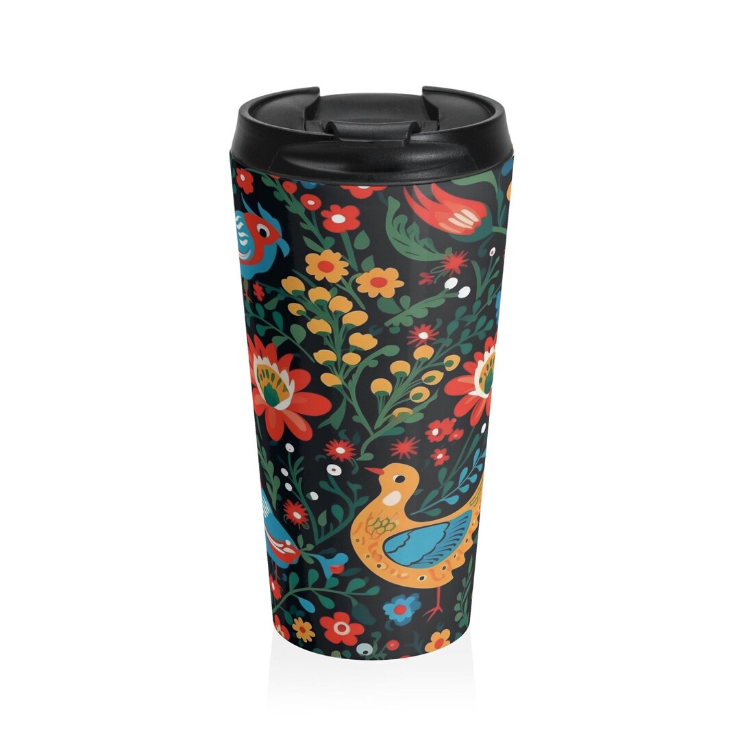 Polish Folklore Stainless Steel Travel Mug - Poland Folk Art - Etsy