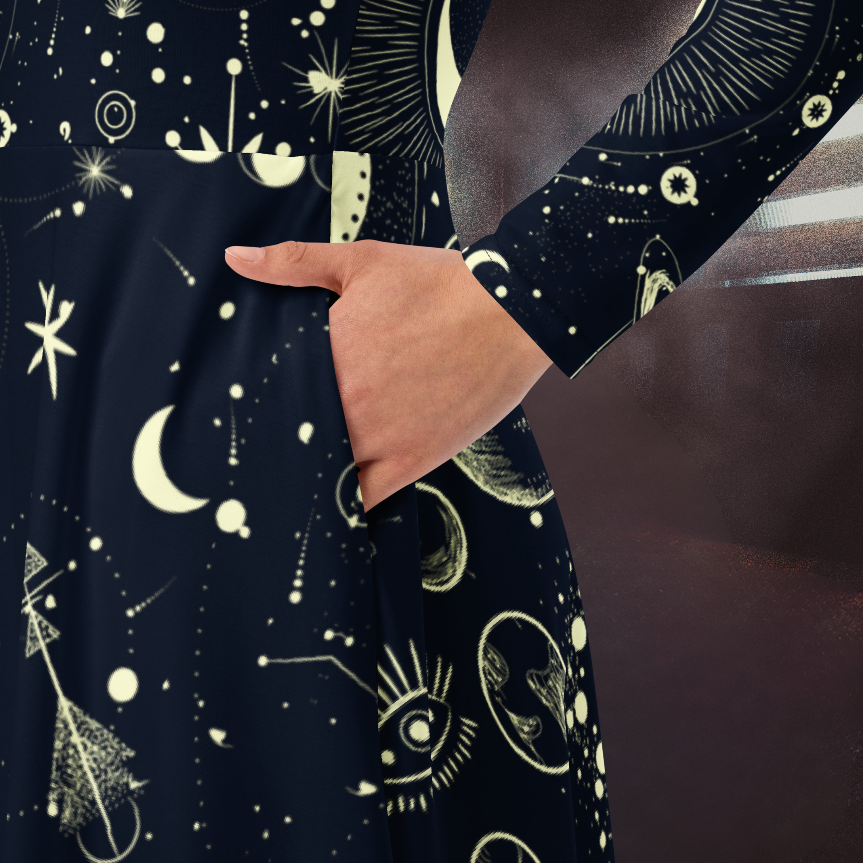 Celestial Galaxy Witch Dress | Halloween Costume | Black Moon Dress ...