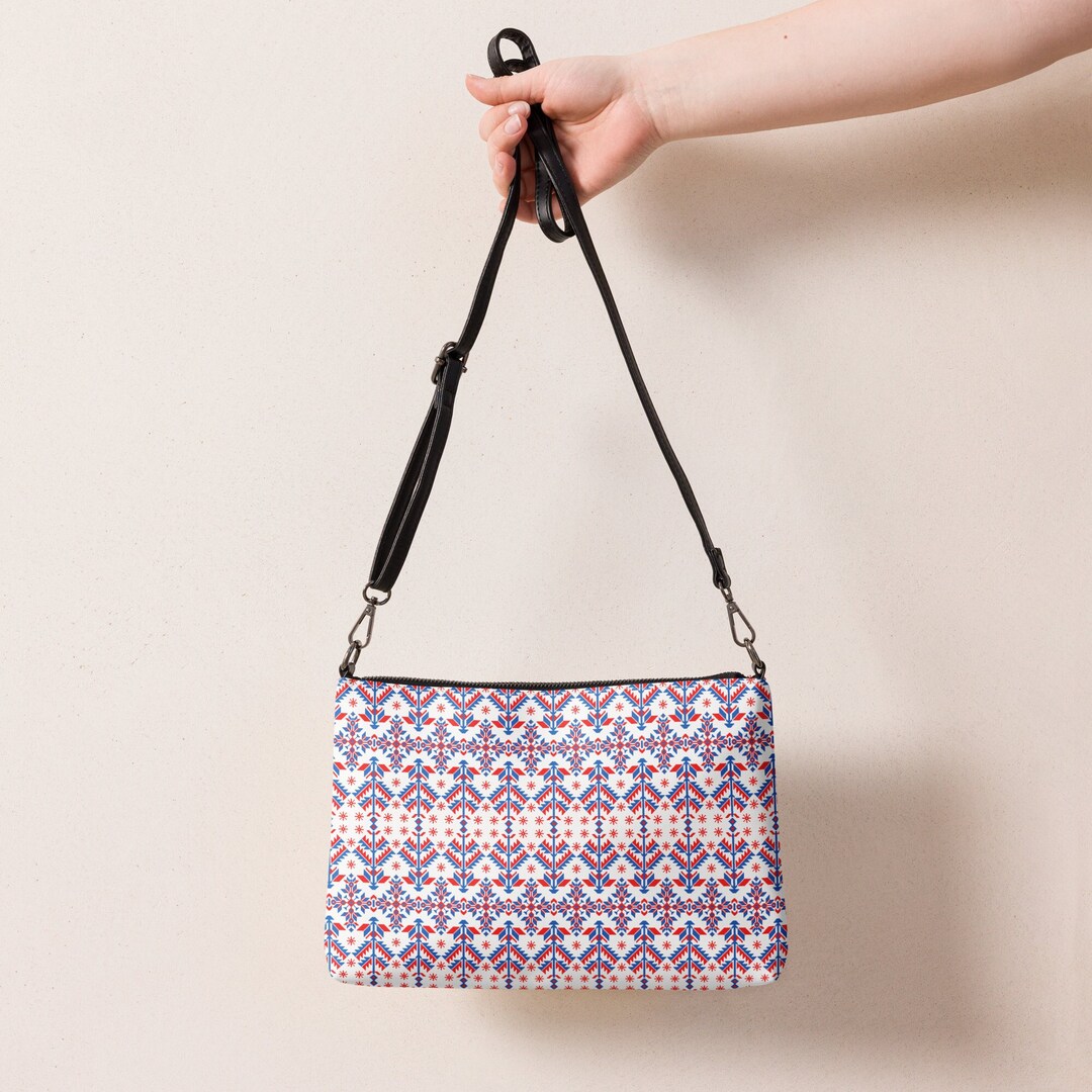 Ukrainian Folk Art Small Crossbody Bag - Vyshyvanka Faux Leather Small ...