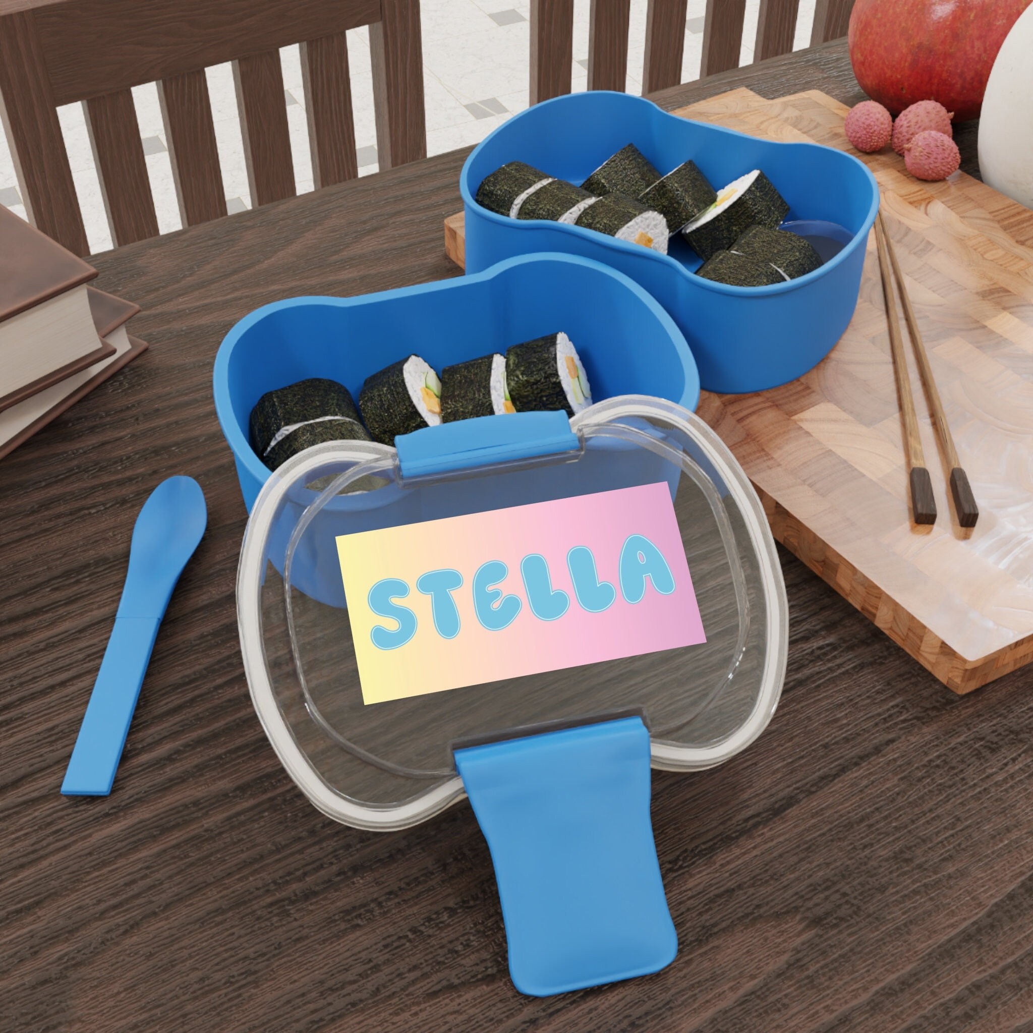 Custom Bluey Style Font Bento Box, Personalized Bento Box, Back to ...