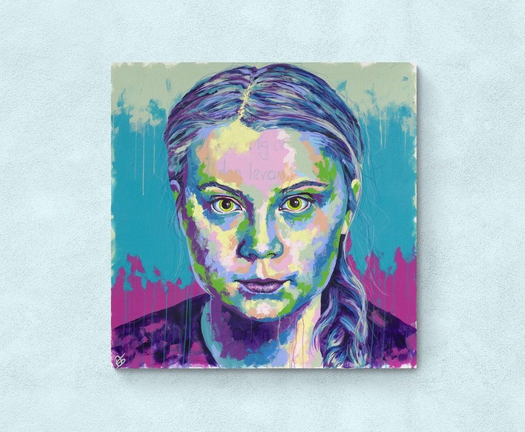 Greta Thunberg Portrait, Fine Art Print, Quote, Fridays for Future, Pop ...