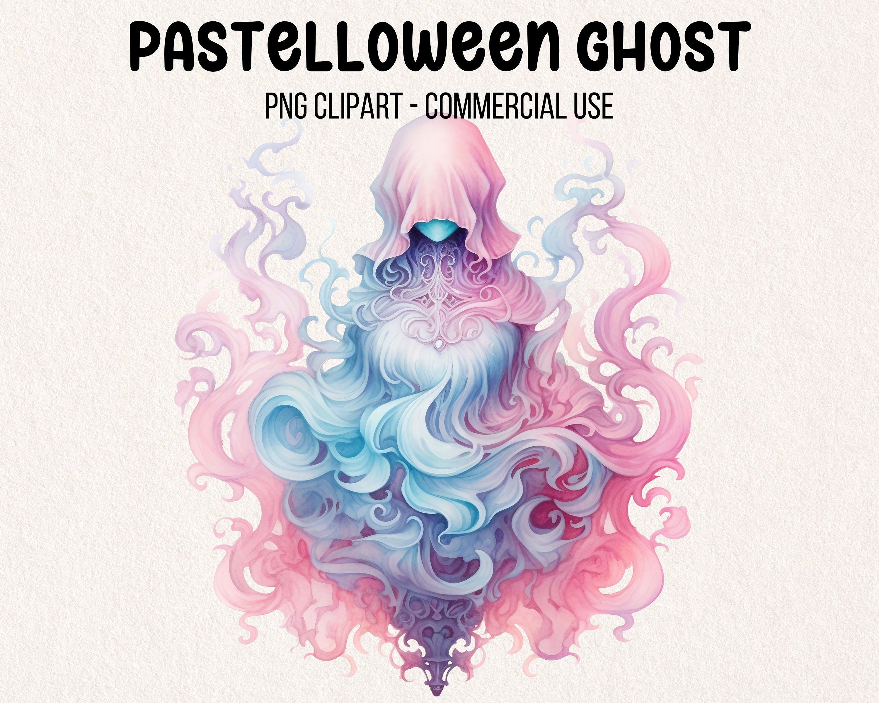 Pastel Ghost PNG Clipart Pastel Halloween Clipart - Etsy