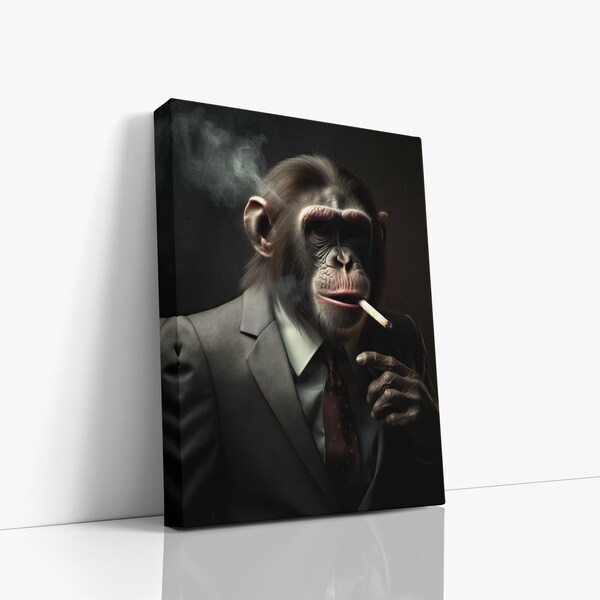 Smoking Cigar Monkey Svg - Etsy