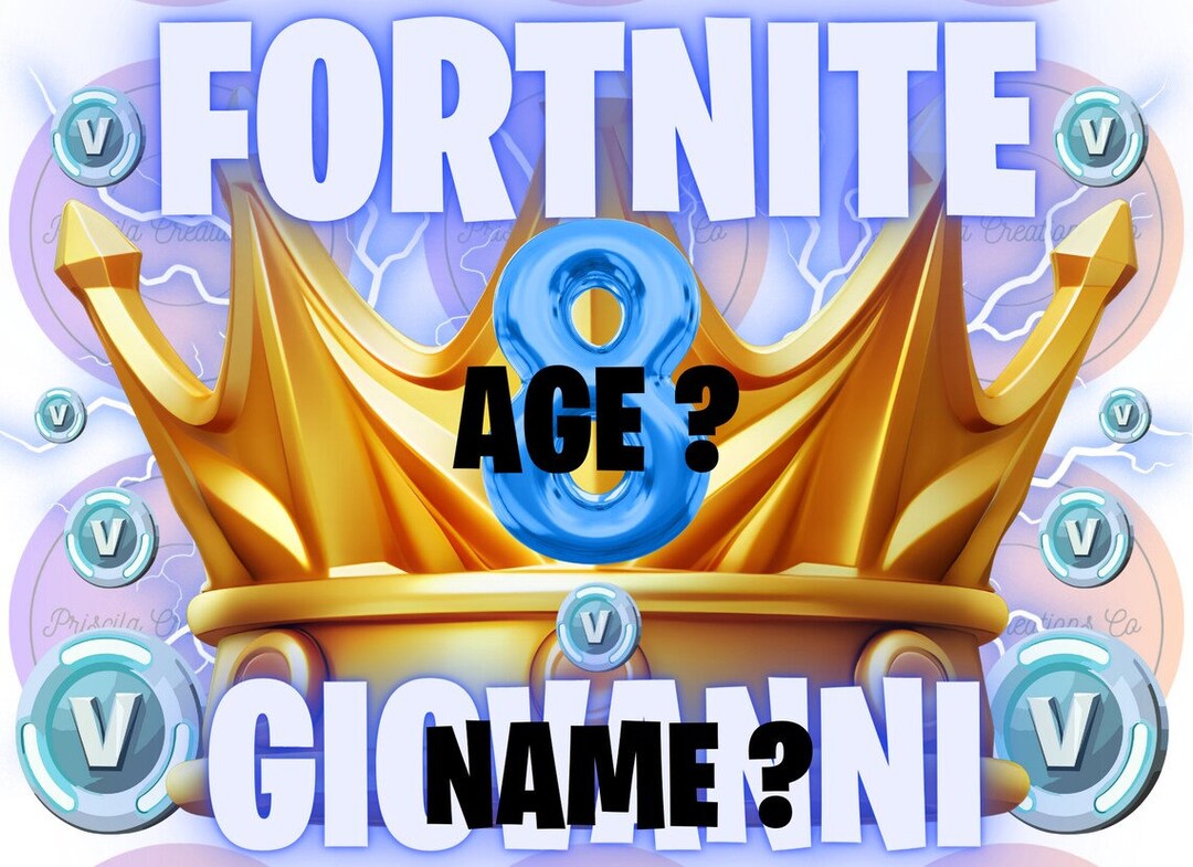 Video Game Crown PNG With Name and Age - Etsy