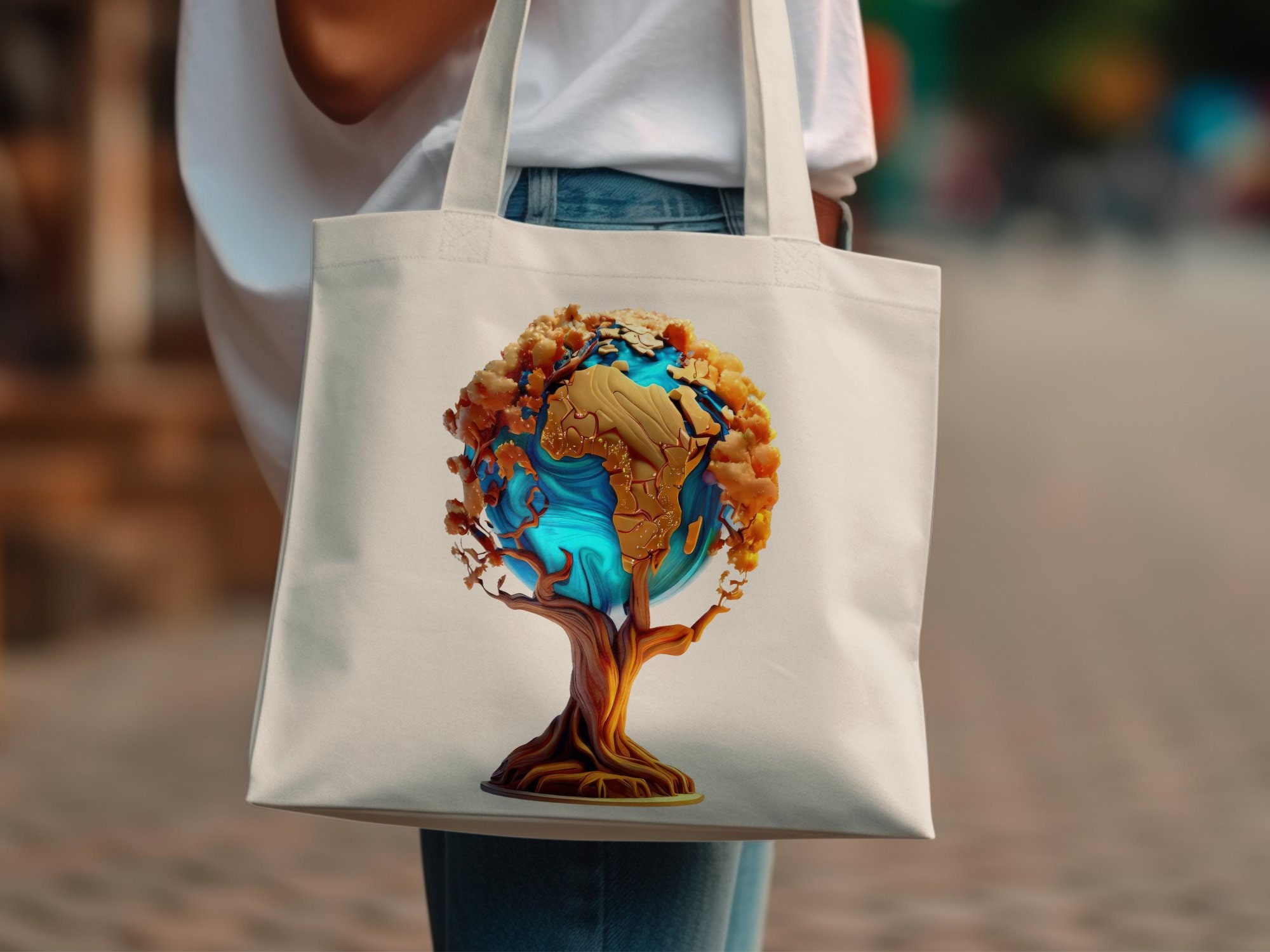 Tree of the World1 Mystical Tote Bag Gift, Travel Themed Tote Bags ...
