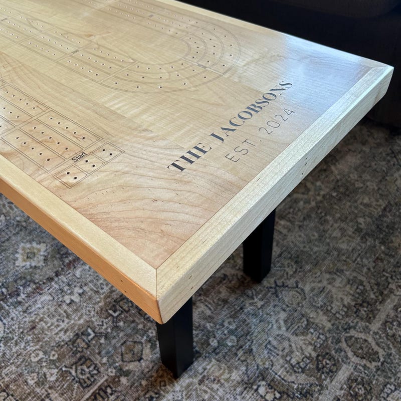 Cribbage Board Table - Etsy