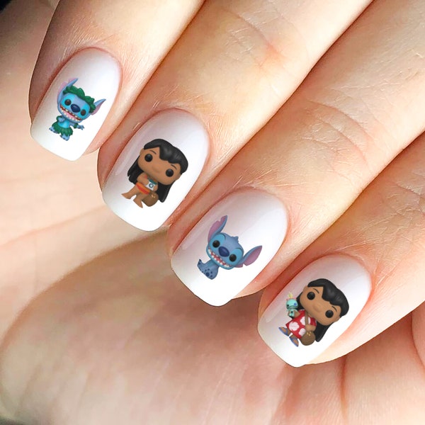 Lilo and Stitch Nails - Etsy