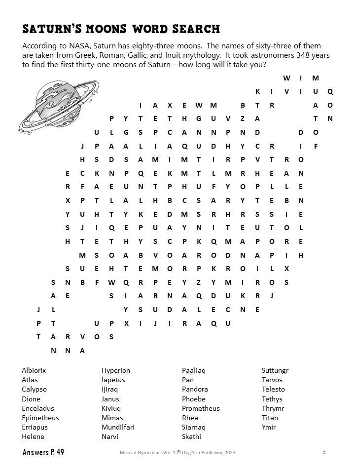 Mental Gymnastics: Outer Space Brain Teasers - Logic & Word Puzzles ...
