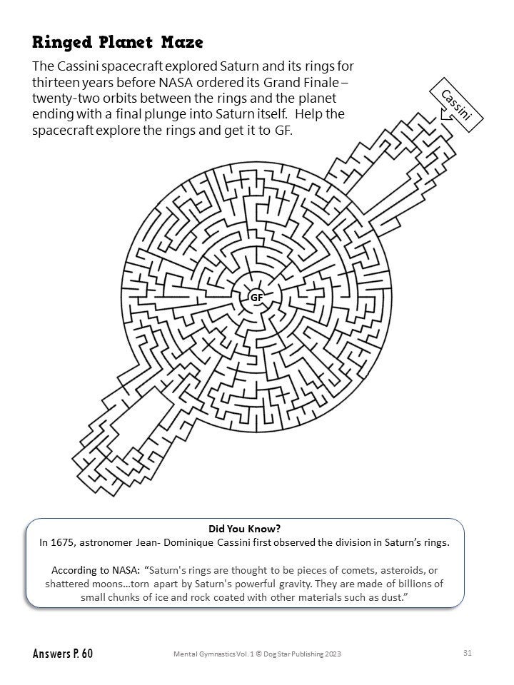 Mental Gymnastics: Outer Space Brain Teasers - Logic & Word Puzzles ...