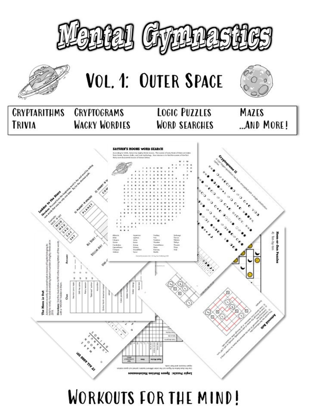 Mental Gymnastics: Outer Space Brain Teasers - Logic & Word Puzzles ...