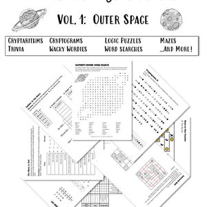 Mental Gymnastics: Outer Space Brain Teasers - Logic & Word Puzzles ...